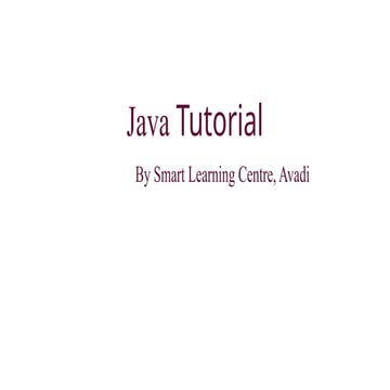 Java Tutorial !! What is Java ? OOPS concepts | PPT