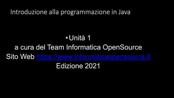 Java - Lezione 1 | PPT