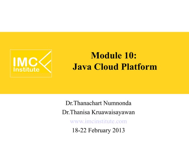 Java Web Programming Using Cloud Platform Module 10 Ppt Free Download 5469