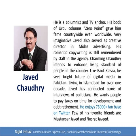 Javed Chaudhry | PPT