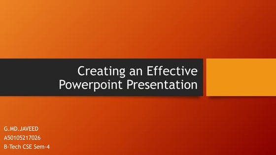 Poor Slide design | PPT