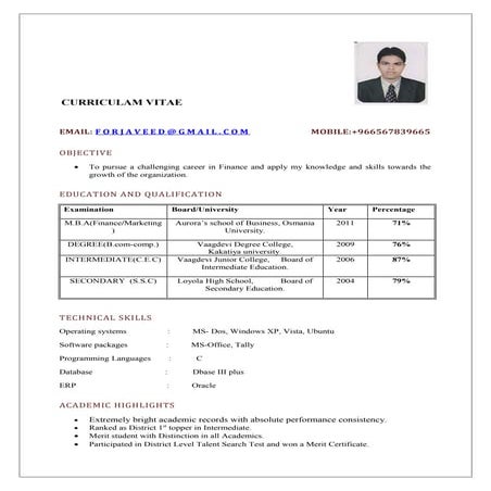 Meraj Resume 2016 | DOC