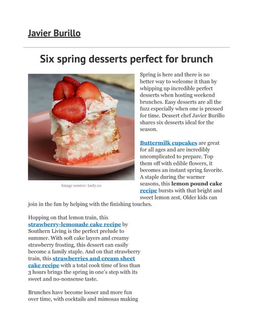 Six desserts that signal the arrival of fall | PDF