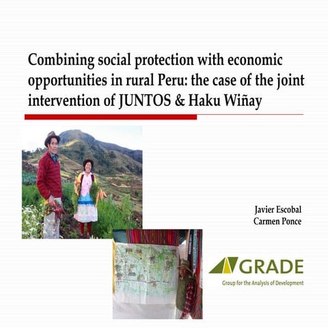 Javier Escobal & Carmen Ponce: Combining social protection with ...