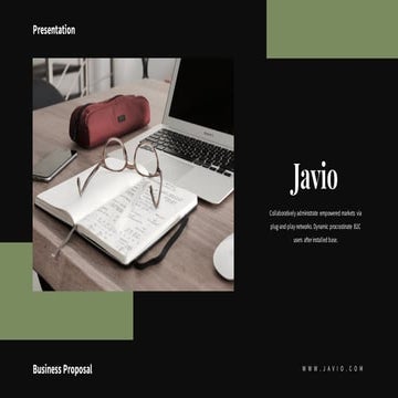 Javio Presentation : Dark Color Theme | PPT