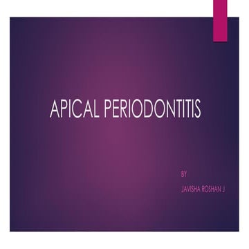 Acute periodontitis caries apical periodontitis | PDF