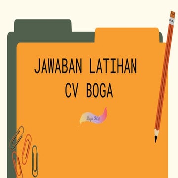 Jawaban latihan cv boga (3) | PPT