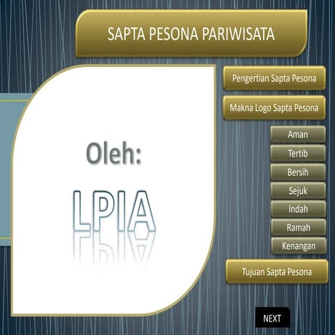 Sapta Pesona Pariwisata | PPTX