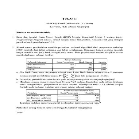 Sucik Puji Utami, Liswandi, Ph.D, Tugas II, UT-Ambon, 2018 | PDF