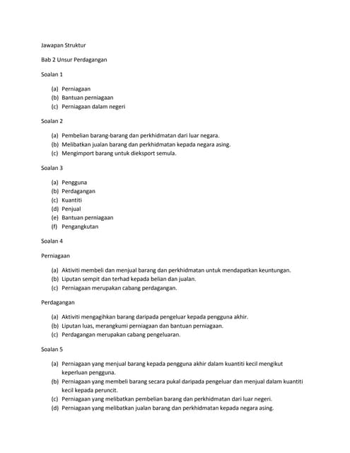 Soalan struktur bab 3 | PDF