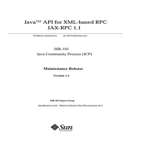 Jaxrpc 1 1 Fr Spec | PPT
