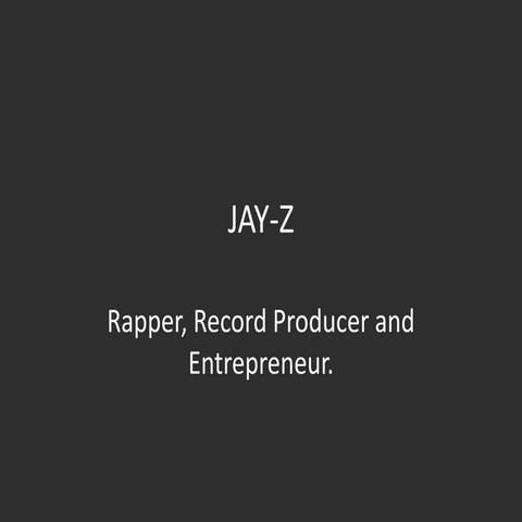 Research on Artist - Jay-Z | PPTX