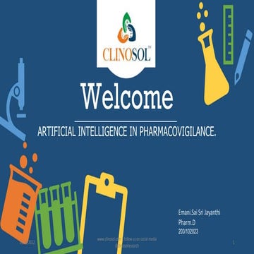 Artificial Intelligence in Pharmacovigilance | PPTX
