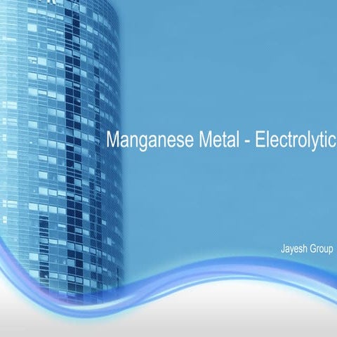 Manganese Metal - Electrolytic for Industries | PPT | Chemistry | Science
