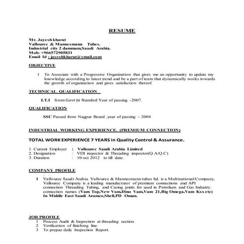 Jayesh new resume | PDF