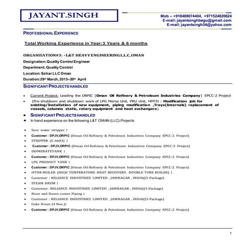 Jaynt singh (cv) (1) | PDF