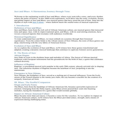 Jazz and Blues Home | PDF