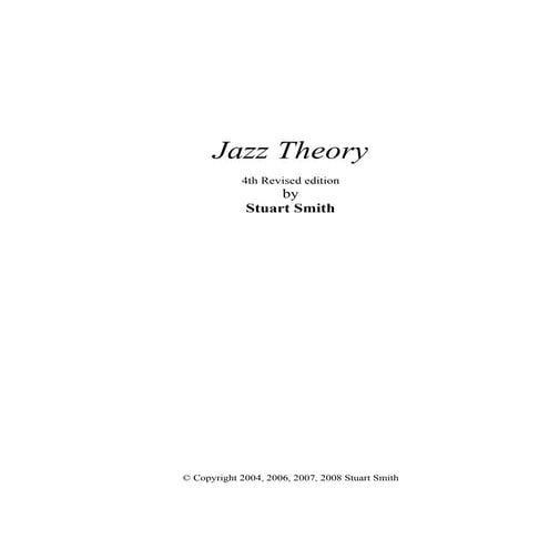 Jazz theory | PDF