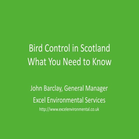 Bird Control: Know the Facts | PPT