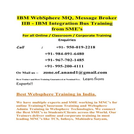 websphere MQ training Online | PPT