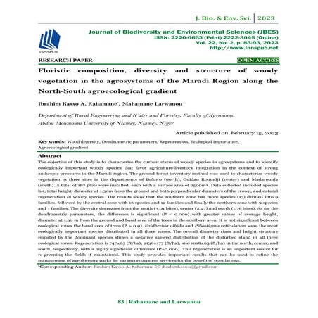 Floristic composition, diversity and structure of woody vegetation in ...
