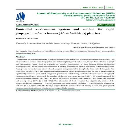 Controlled environment system and method for rapid propagation of saba ...