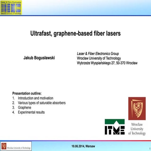 Ultrafast, graphene-based fiber lasers | PDF