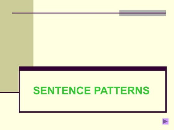 Basic sentence patterns | PPTX