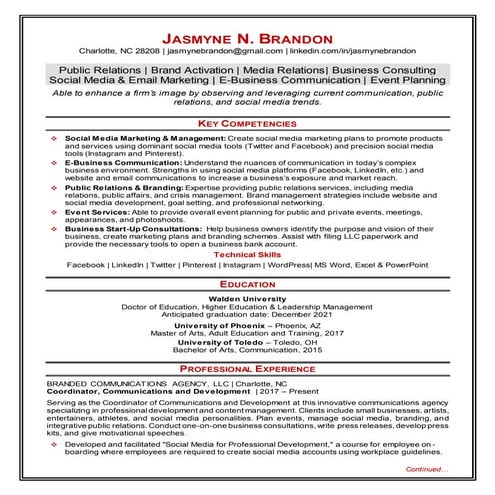 Public Relations Portfolio Examples