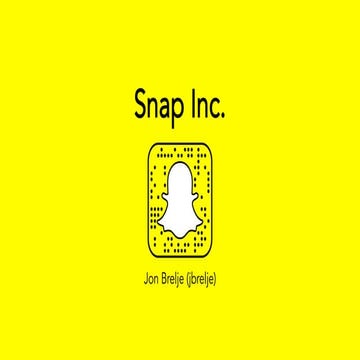 Snapchat Company Presentation | PDF