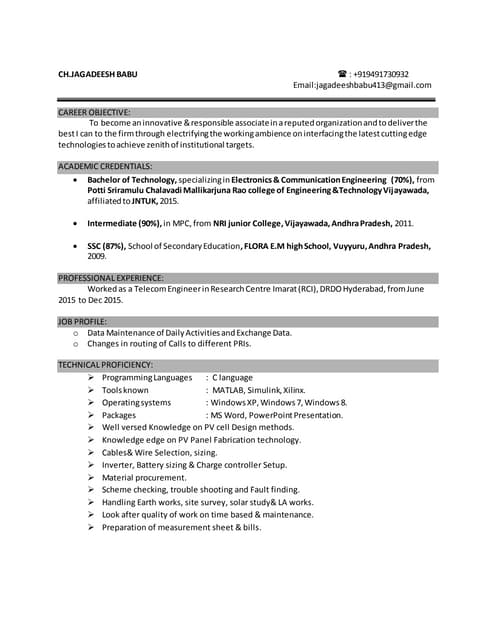 PV resume (2) | PDF
