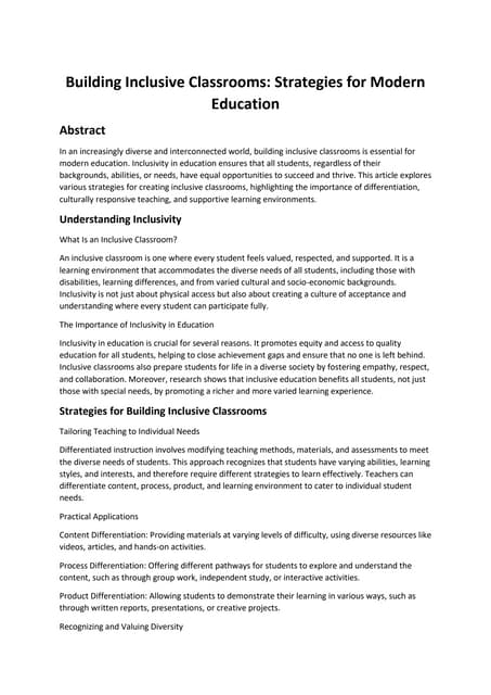 Inclusive education ppt | PPTX | Special Needs Kids | Parenting