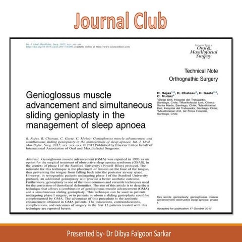 Genioglossus muscle advancement and simultaneous sliding genioplasty in ...