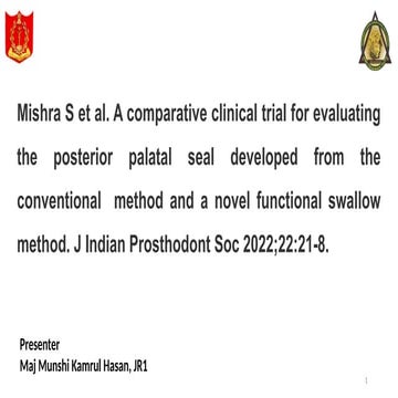 Journal club post graduate presentation.pptx | Ear, Nose and Throat ...