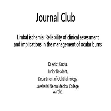 Limbal Ischemia | PPTX