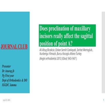 Does proclination of maxillary incisors really affect the sagittal ...