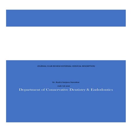 JC 2 ECR external cervical resorption in adult tooth | DOCX