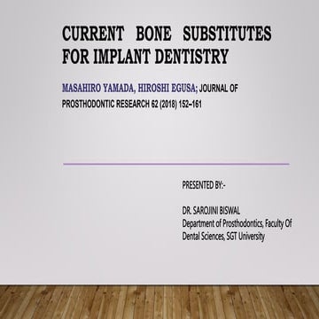 bone grafts and substitutes | PPTX