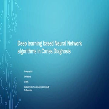 Artificial Intelligence In Caries Diagnosis Pptx