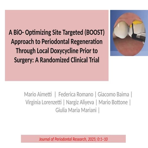 jc9.pptx BOOST approach for regeneration | PPTX