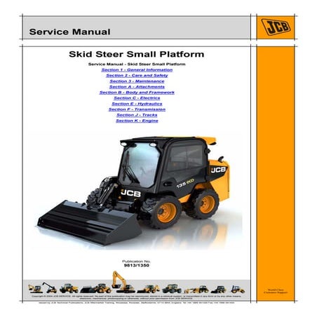 Jcb 150 t skid steer loader (robot)service repair manual | PDF