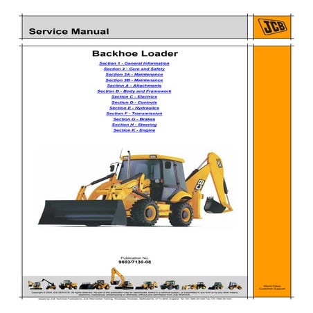 Jcb 2 cx backhoe loader service repair manual | PDF