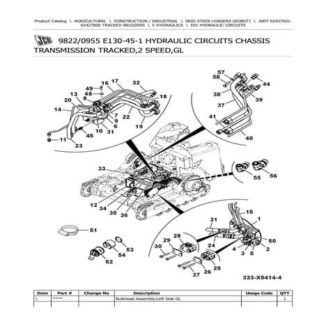 JCB 300T TRACKED Robot Parts Catalogue Manual (Serial Number 02427501 ...