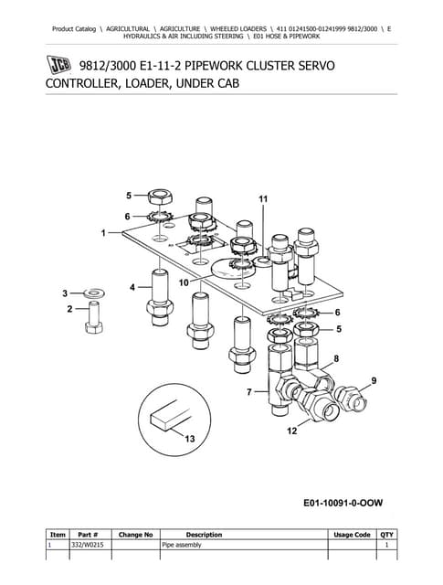 JCB 537 Telescopic Handlers (Loadall) Parts Catalogue Manual (Serial ...