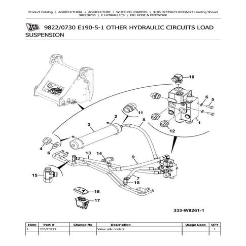 JCB 418S Wheeled Loader Parts Catalogue Manual (Serial Number 02335673 ...