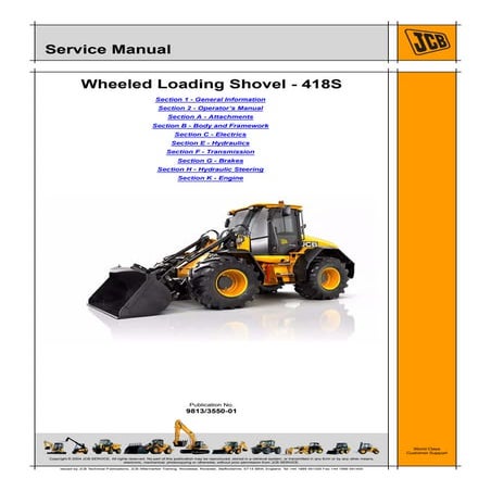 Jcb 457 wheeled loading shovel service repair manual from 1907000 | PDF