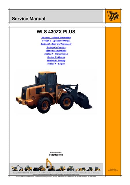Jcb 320 t skid steer loader service repair manual sn from 2491771 to ...