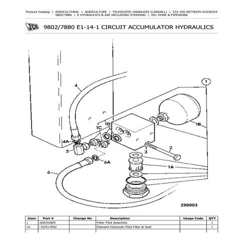JCB 533-105 Telescopic Handlers (Loadall) Parts Catalogue Manual ...