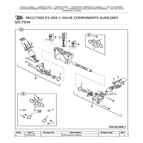 JCB 541-70 Tier 3 Telescopic Handlers (Loadall) Parts Catalogue Manual ...