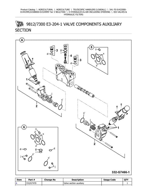 JCB 403 Loading Shovel Parts Catalogue Manual (Serial Number 02161877 ...